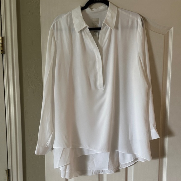 Chico's | Tops | Chicos Elegant White Blouse | Poshmark
